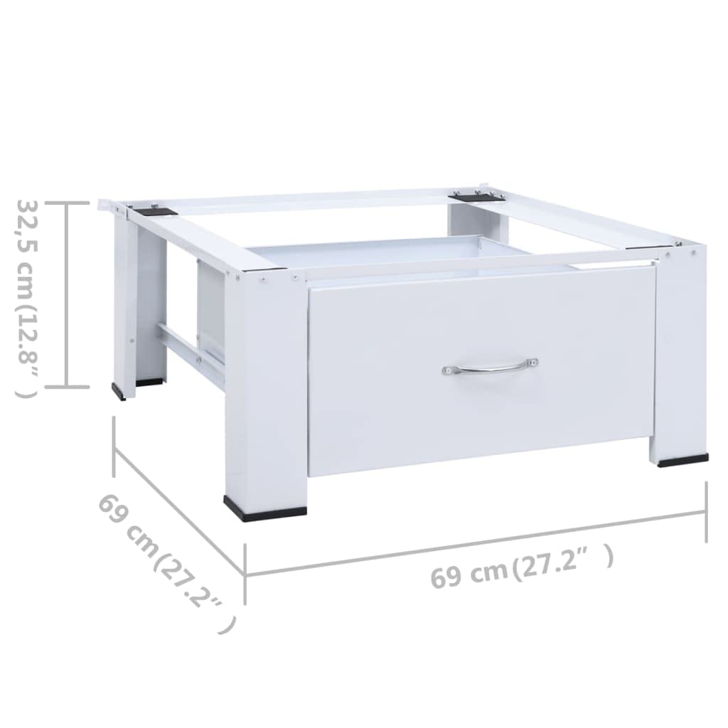 Washing Machine Pedestal Base Stand with Drawer Storage Stacking Kit Shelf Dryer Mini Refrigerator Cabinet Stackable Kit Utility Room,Washing Room With Drawer,Load capacity:220.5 lb,27.2"x27.2"x12.8"