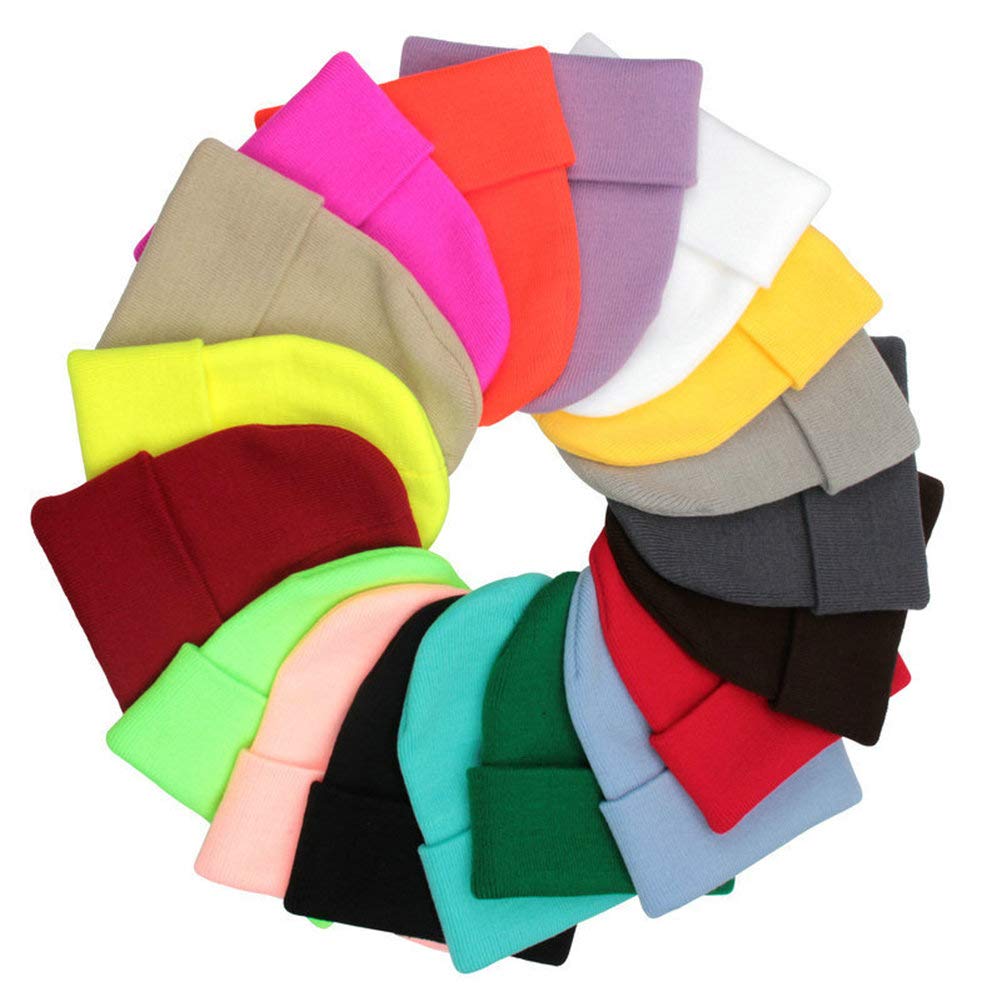 TYONMUJO Unisex Adult Knit Beanie for Men Women Warm Snug Hat Cap Black