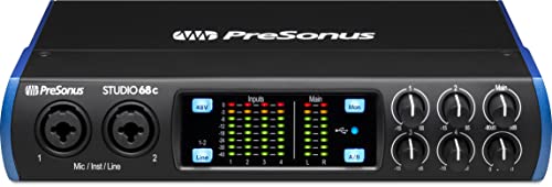 PreSonus Studio 68c 6x6, 192 kHz, USB Audio Interface with Studio One Artist and Ableton Live Lite DAW Recording Software