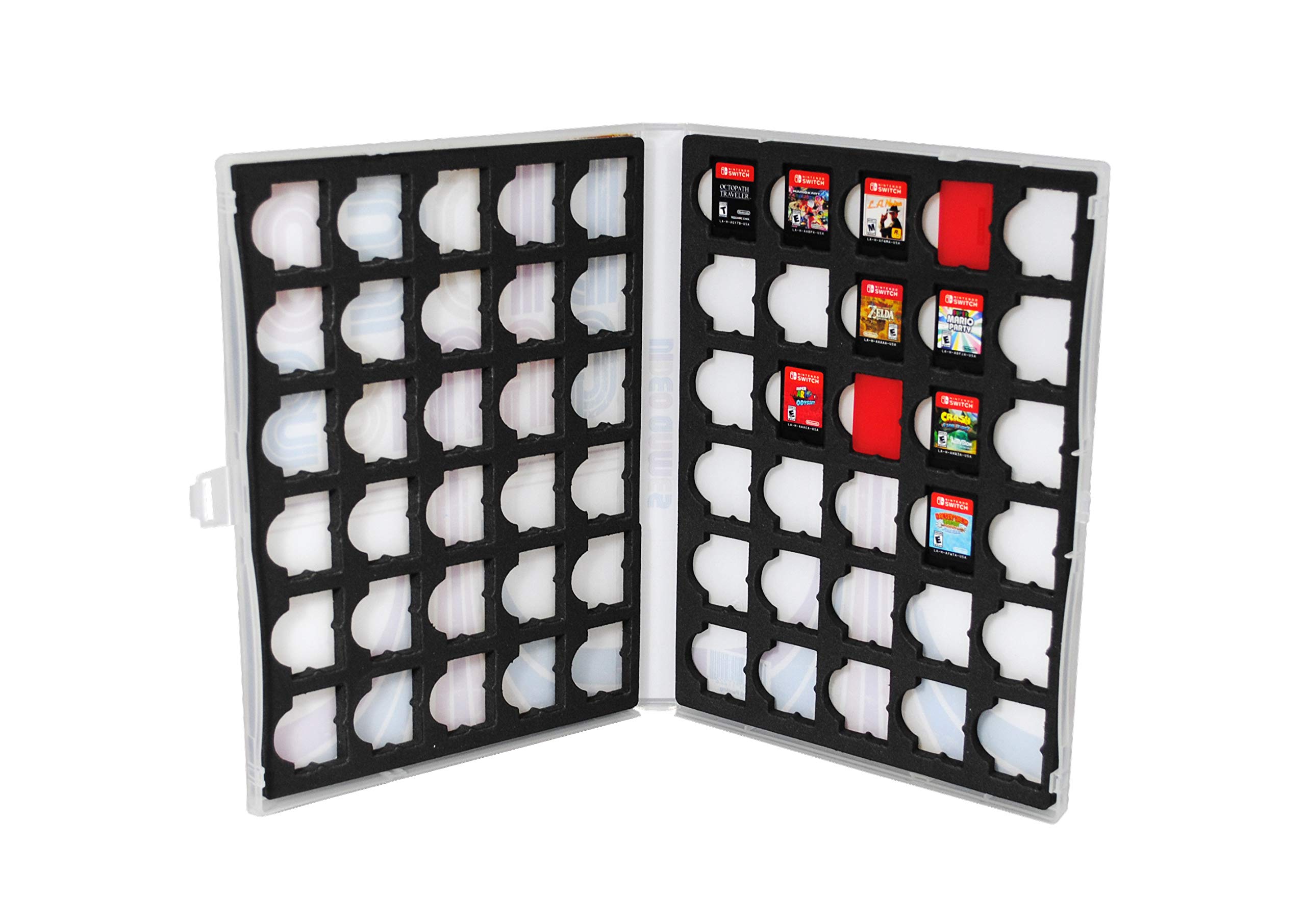 UniKeep Game Case for Nintendo Switch Cartridges - Holds 60 Games Securely in Foam
