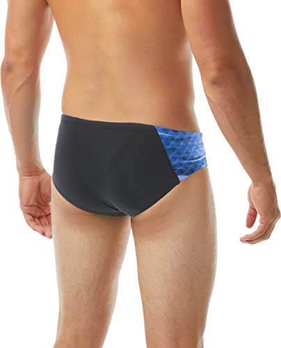 TYR Men's Castaway Racer Swimsuit, Blue - 36