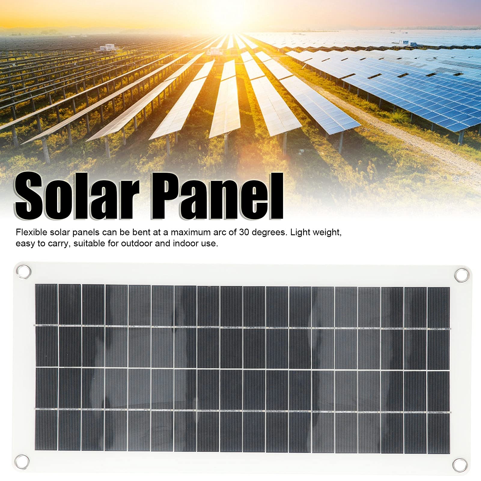Solar Panel Vehicle Charger Board 20W 18V Mobile Phone Supplies Cell Panel Solar Car Charger Polysilicon with Automobile Charger Power Photovoltaic Panel for Battery Charging