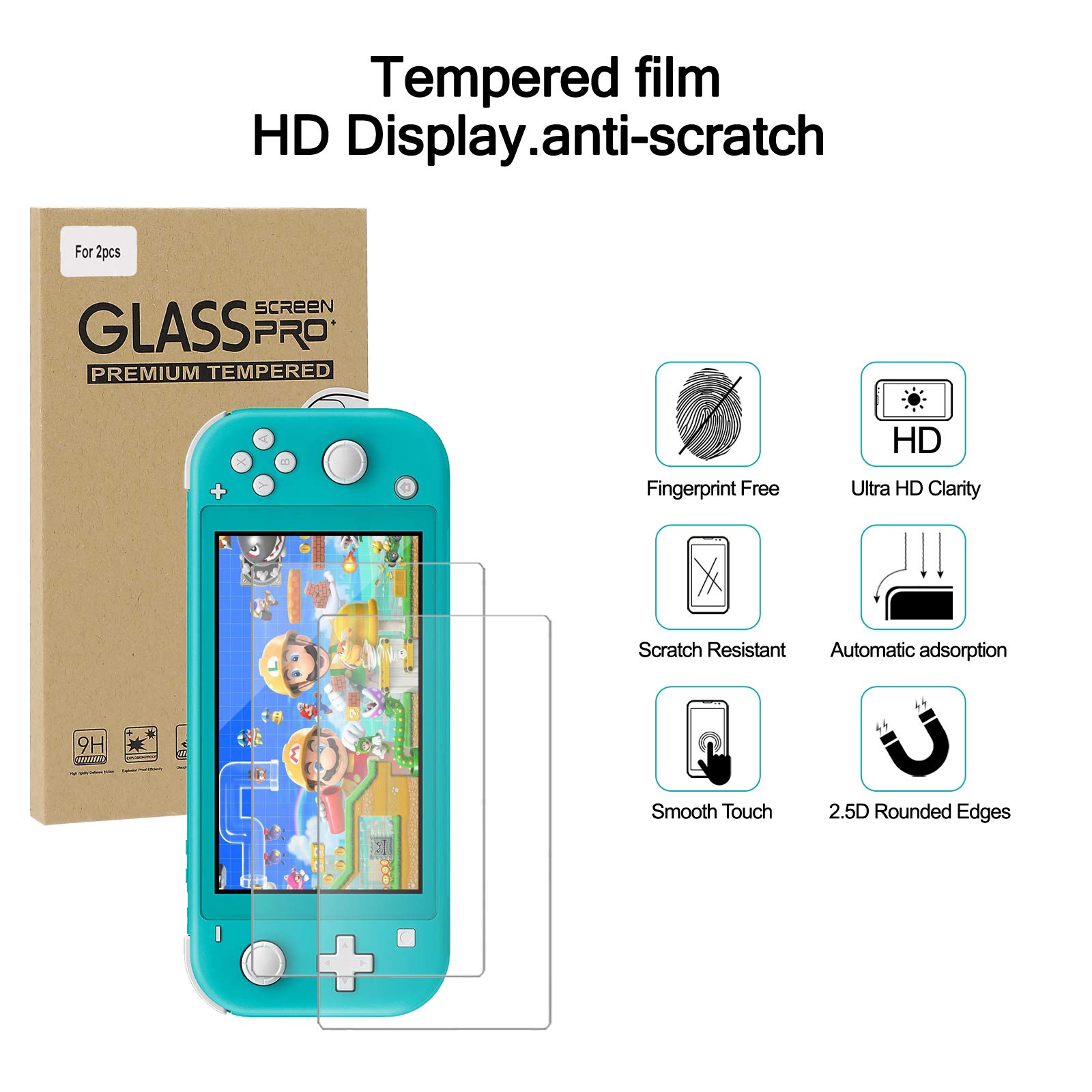 Switch Lite Accessories Bundle, Kit with Carrying Case,TPU Case Cover with 2-Pack Screen Protector,USB Cable, 4 Thumb Grip Caps for Nintendo Switch Lite (Switch Lite Accessorise Turquoise)