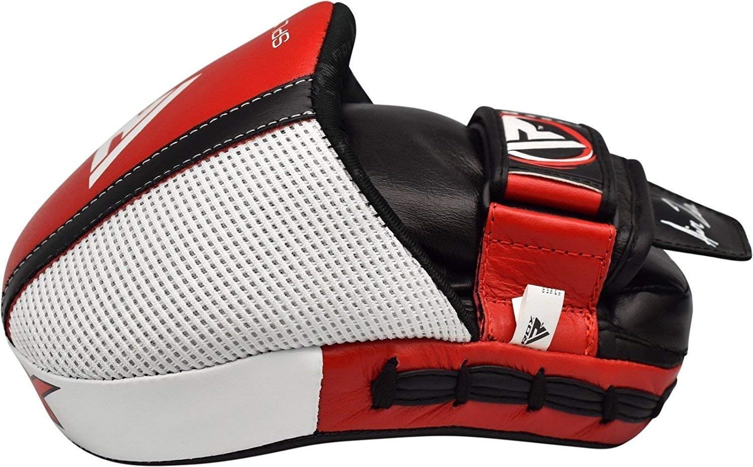 RDX Smartie Pads MMA Boxing Punch Target Focus Training Punching Mitts Hook & Jab Thai Strike Kick Shield, Standard, Red/Black
