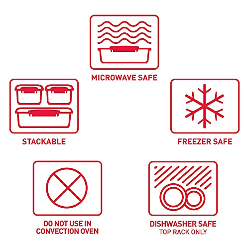 Sistema Microwave Collection Steamer, Small, 50 oz./1.4 L, Red