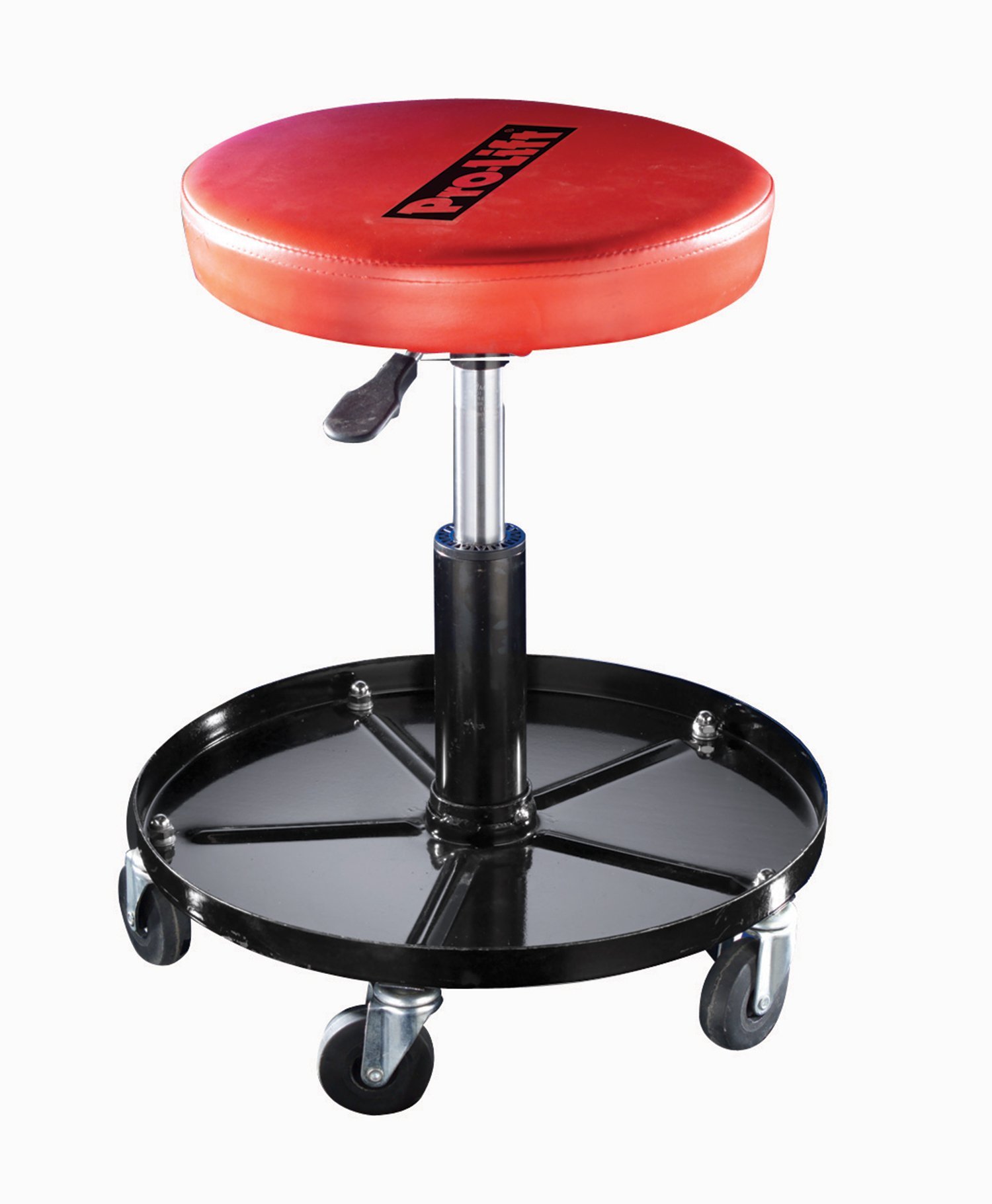 Pro-Lift C-3001 Pneumatic Chair with 300 lbs Capacity – Black / Red