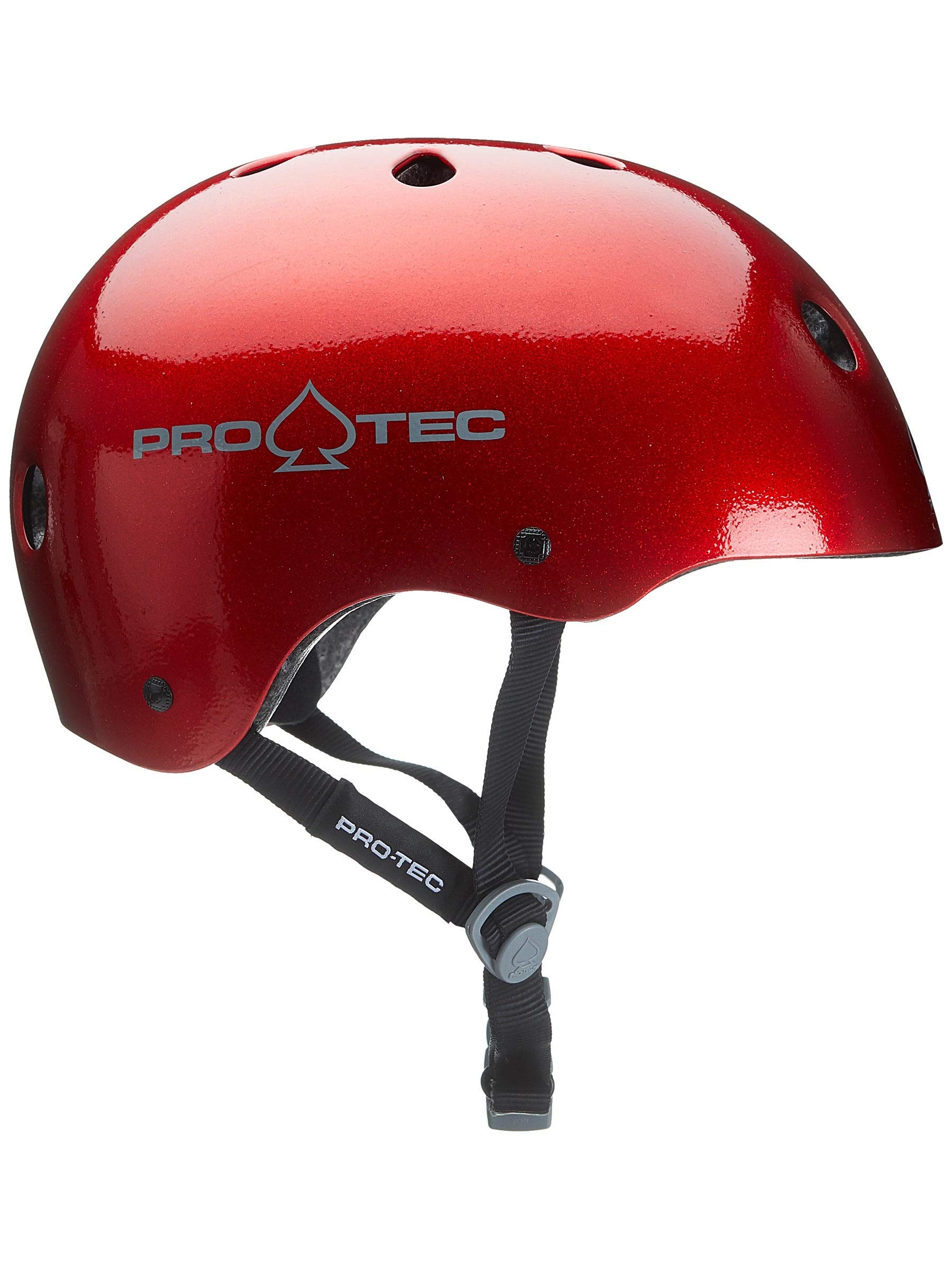 Pro-Tec Red Metal Flake Classic Skateboarding Helmet (L, Red)