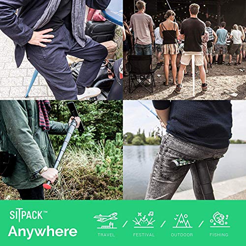 Sitpack 2.0 - Portable Folding Stool Pitch Black