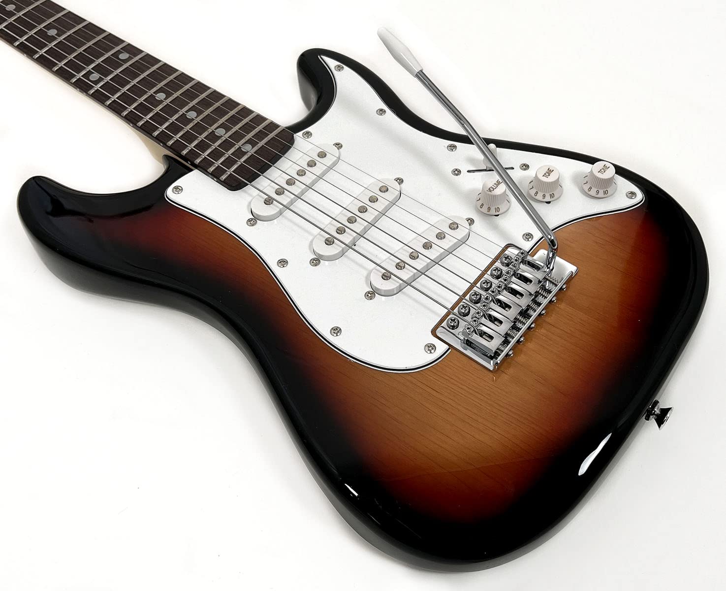 SX RST 1/2 3TS 1/2 Size Short Scale Sunburst Guitar Package with Amp, and Carry Bag