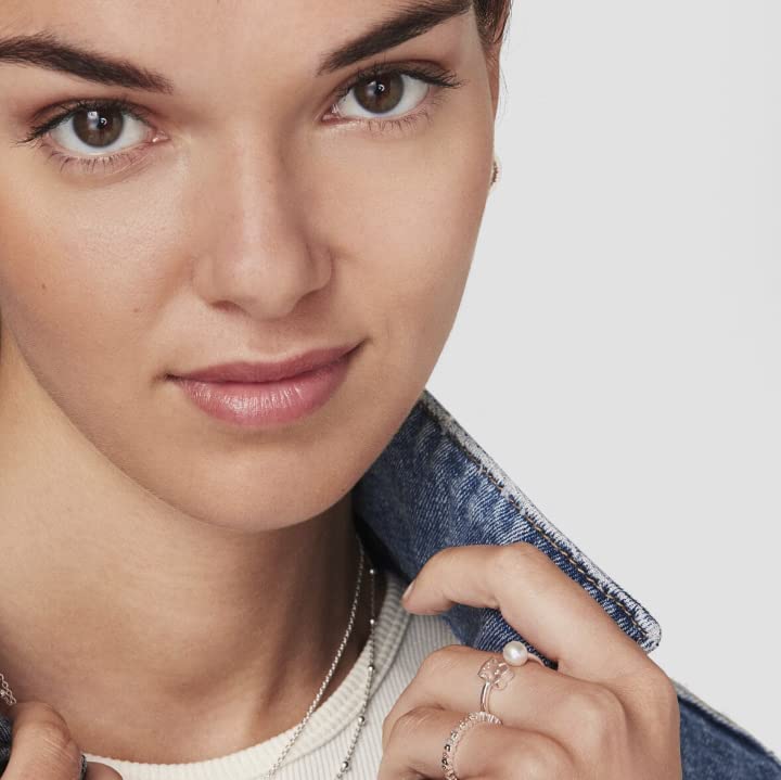 TOUS Sterling Silver Ring for Women, Size 6.5, Straight Collection