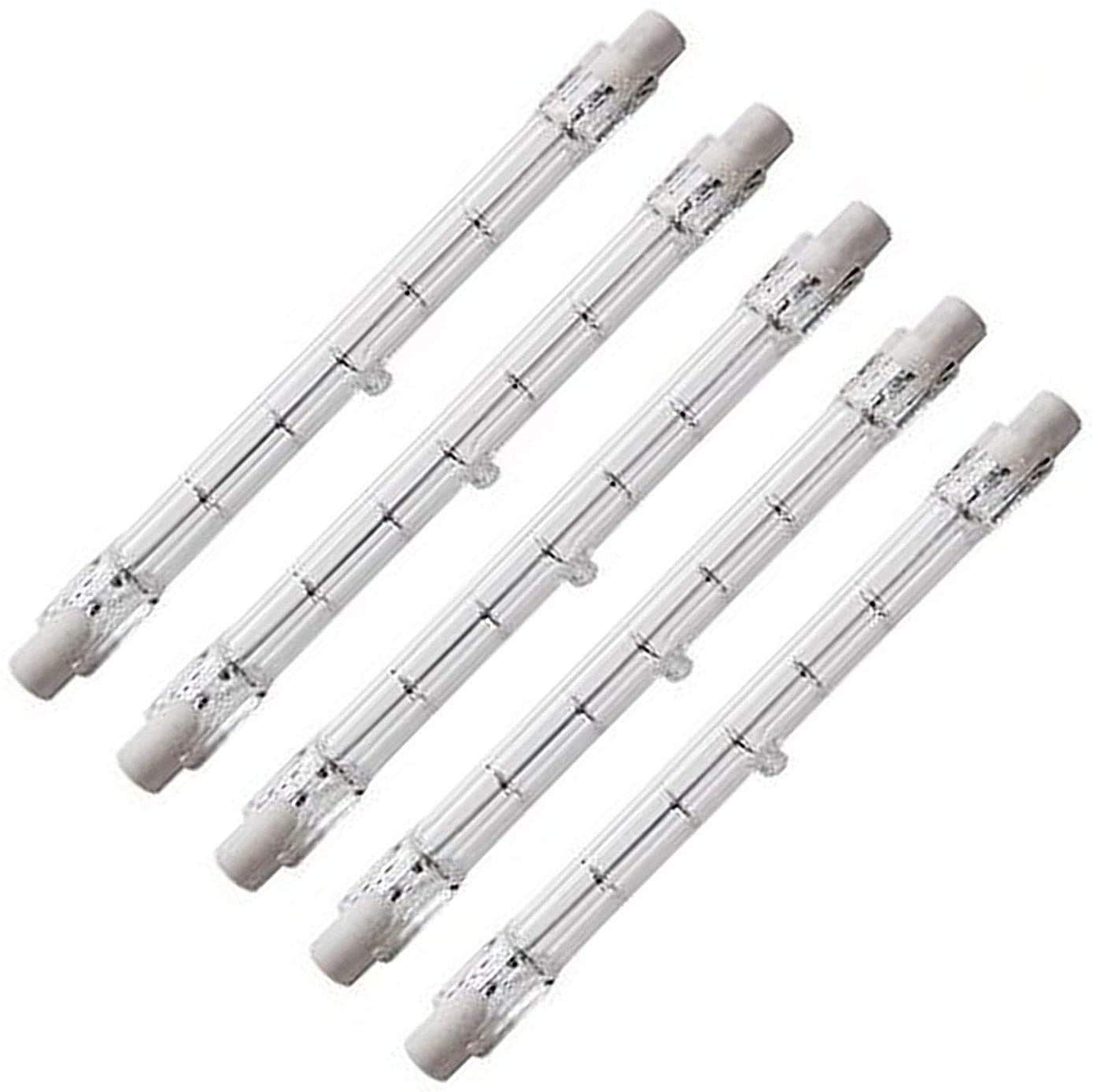 Starsea Shop 5Pack - 78mm J Type Double Ended T3 Halogen Light Bulbs, 80 Watt 120 Volt (100 Watt Halogen Bulb Replacement), Energy-Saving 20%