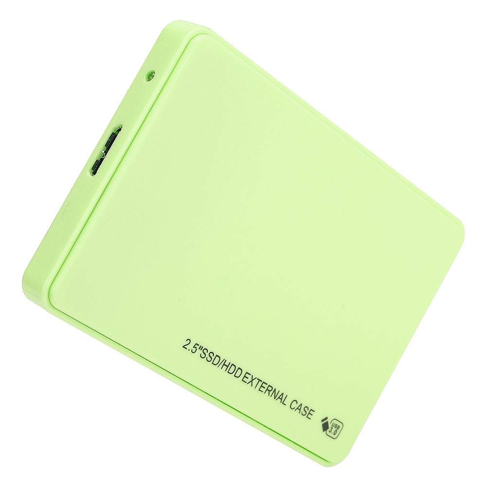 Sugoyi High-Speed USB 3.0 Interface Hard Drive External Case, HDD Box, ABS Material 5GB/ps Ultra-Thin for WINDOWS7/XP/Vista 2.5-Inch Hard Drives(Green)