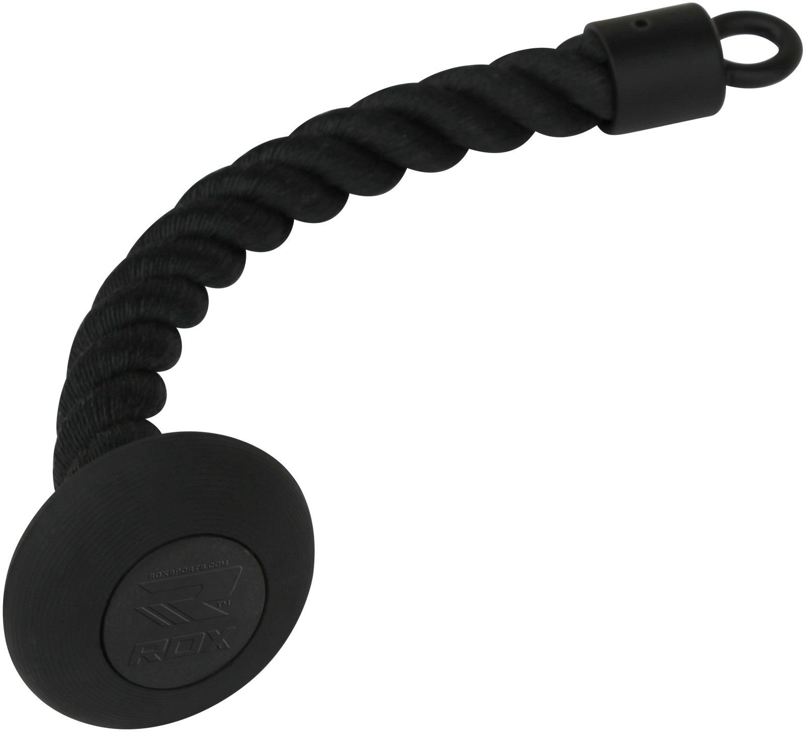RDX Gym Tricep Rope Handle Rubber Pull Down Bicep Cable Attachment Exercises, Black