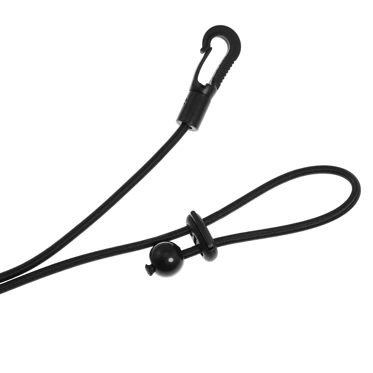 ZRM&E 2pcs Adjustable Kayak Paddle Leash Bungee Cord 120cm Inflatable Boat Canoe Kayak Paddle Bungee Shock Cord Hook Tie Down Rope, Black