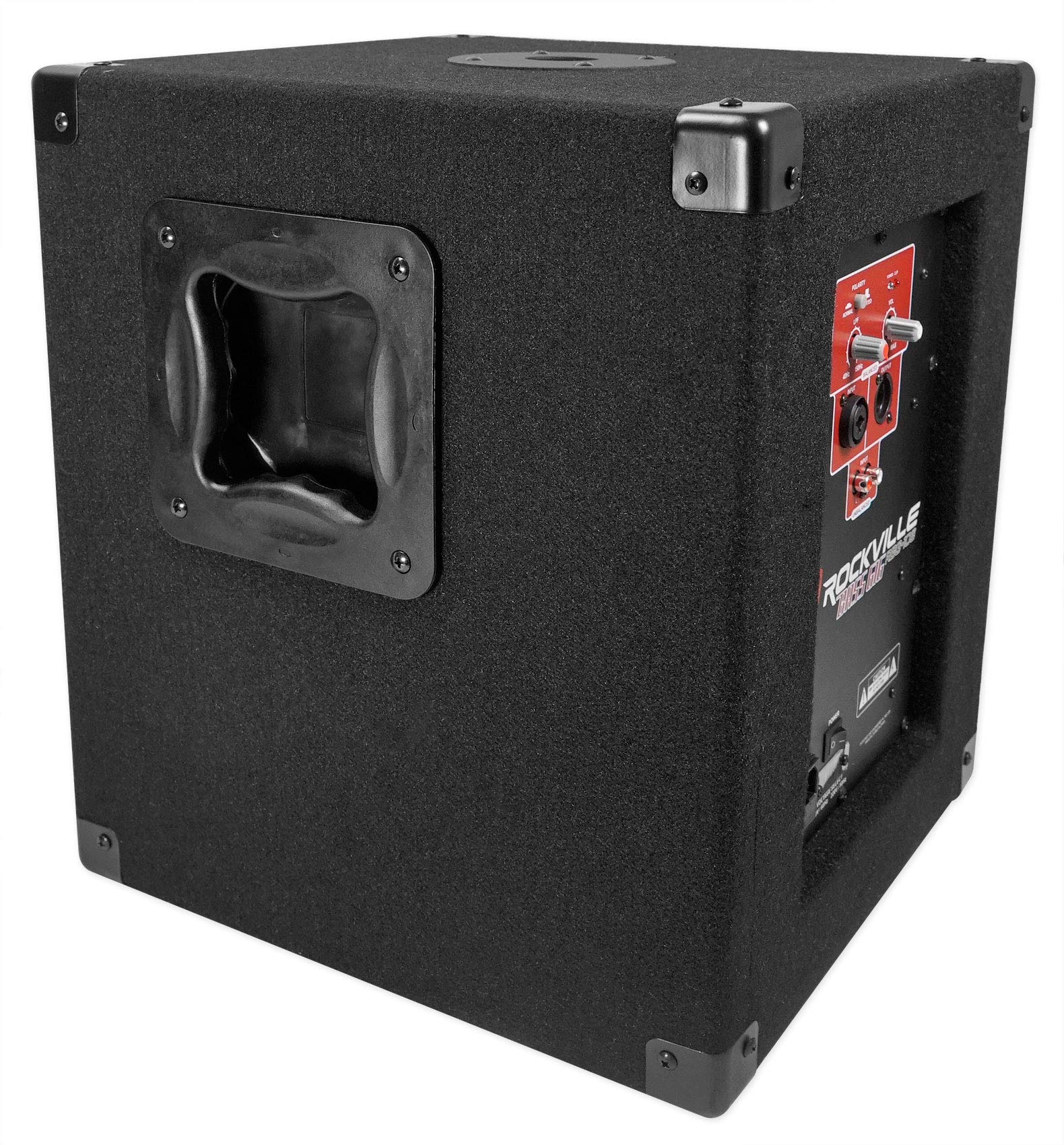 Rockville Bass Gig Active Powered PA Subwoofer DJ/Pro 1200 Watt, 10 inch (RBG10S), Black