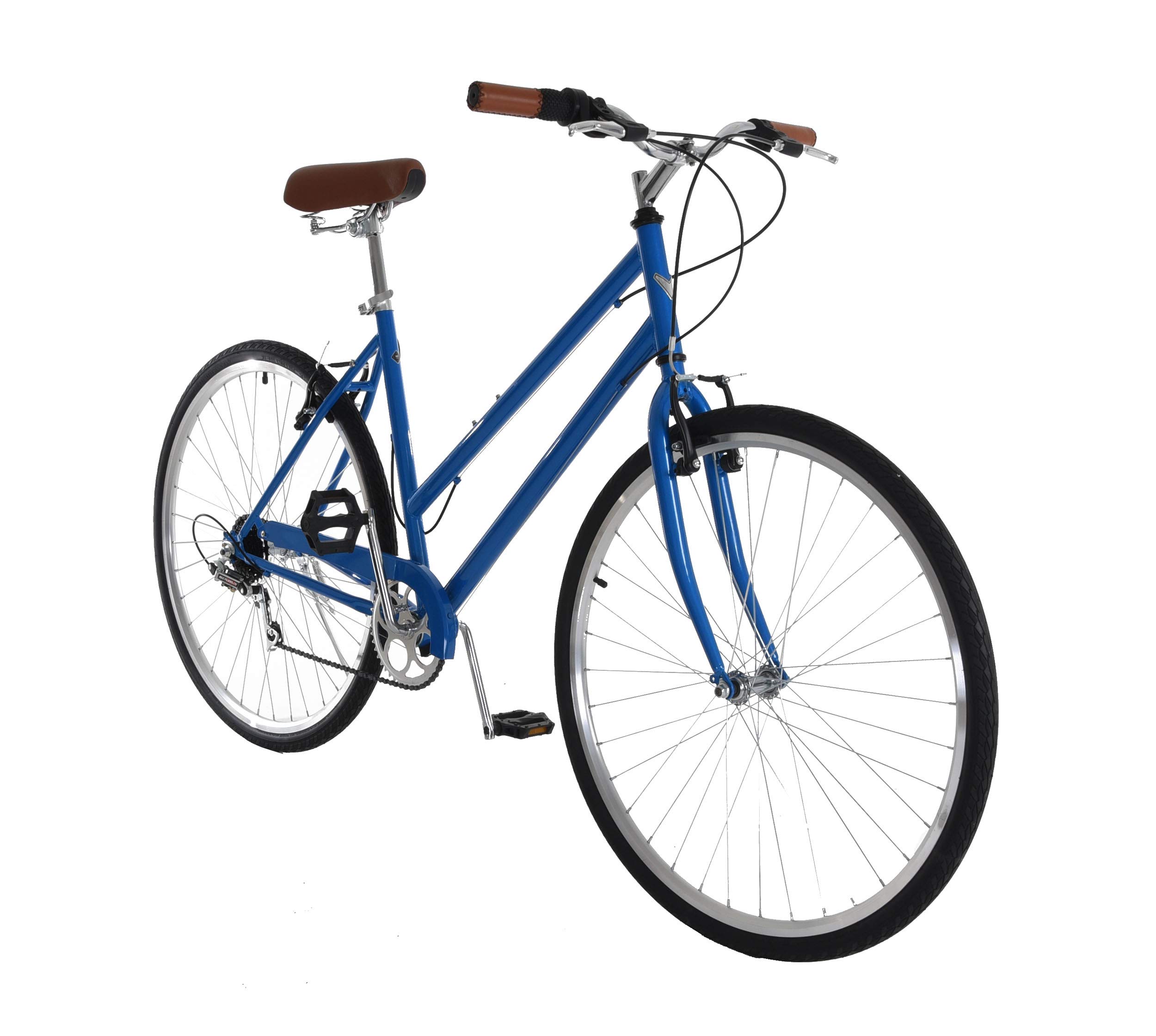 Vilano Hybrid Bike 700c Retro City Commuter Adult Bicycle Blue Step-Through