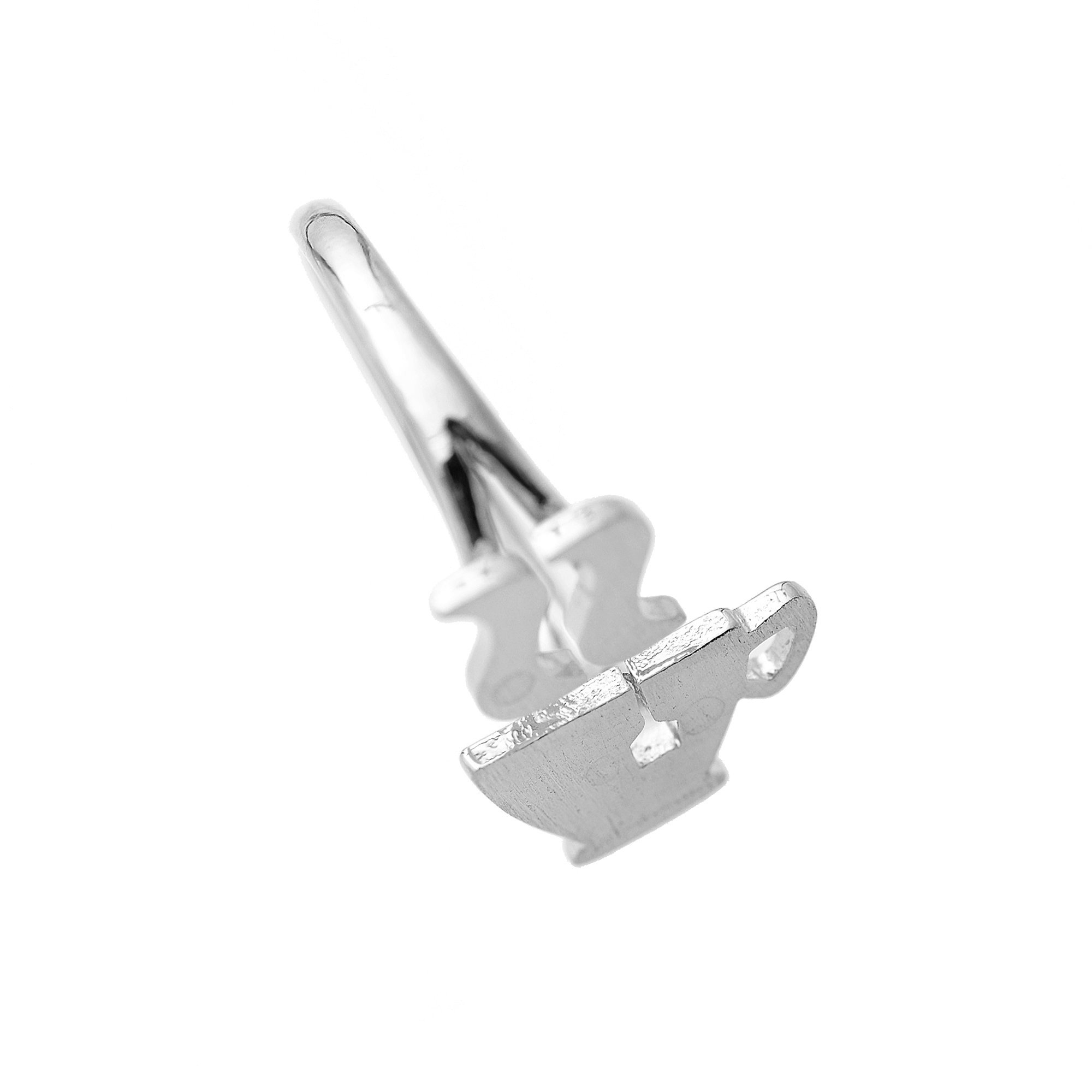 Spinningdaisy Handcrafted Brushed Metal Steamy Coffee Latte Cup Ring Silver