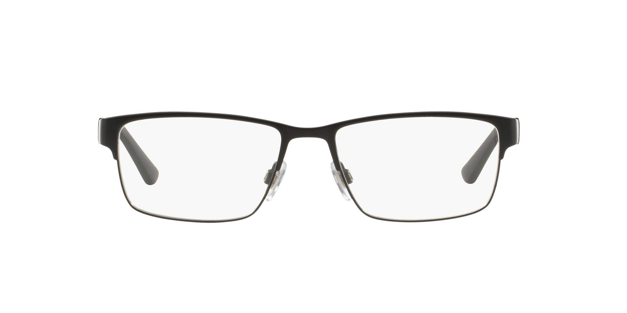 Polo Ralph Lauren Men's PH1147 Rectangular Prescription Eyewear Frames, Matte Black/Demo Lens, 56 mm