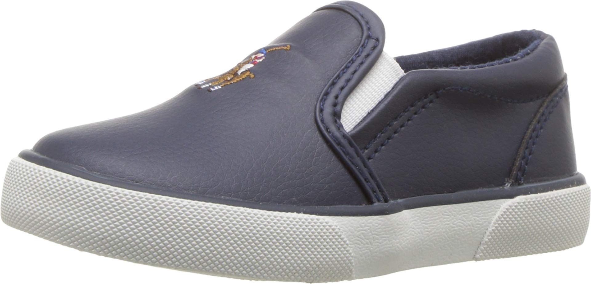 POLO RALPH LAUREN Bal Harbour II Slip-On Sneaker (Toddler) Navy Tumbled/Multi Pp 6.5 Toddler M
