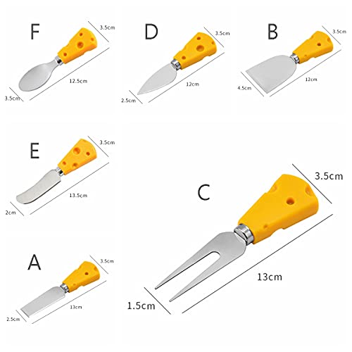 TIATA Cheese Knife, Stainless Steel Cheese Knives, This Set is Very Suitable for All Cheese Flavors, Sharp Knife, Cheese Knife Gift Set(B)