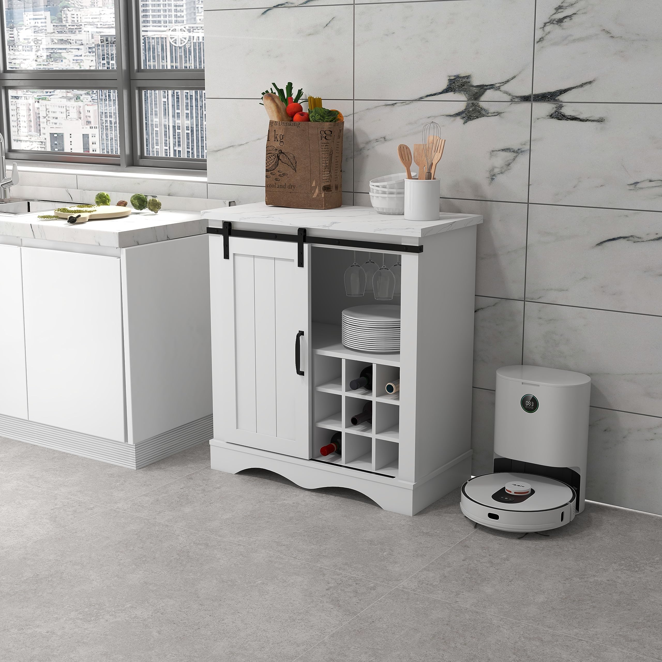 scolyk Wine Bar Cabinet with Storage Coffee Bar Cabinet Wine Cabinet Buffet Cabinet Liquor Cabinet Bar for Home Mini Bar Buffets & Sideboards Coffee Bar Table