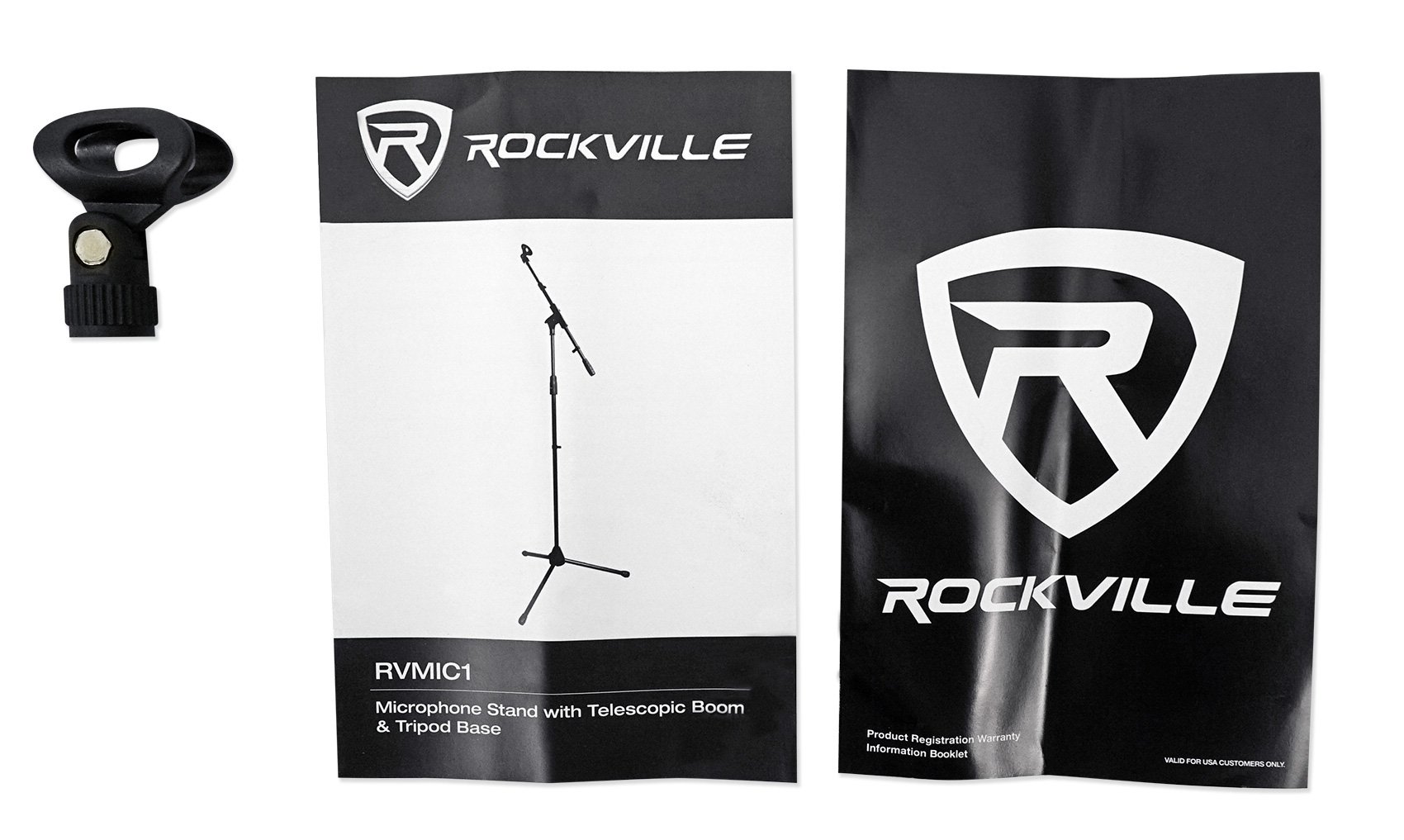 Rockville RVMIC1 Microphone Mic Stand With Boom & Tripod Base (Amazing Quality!)