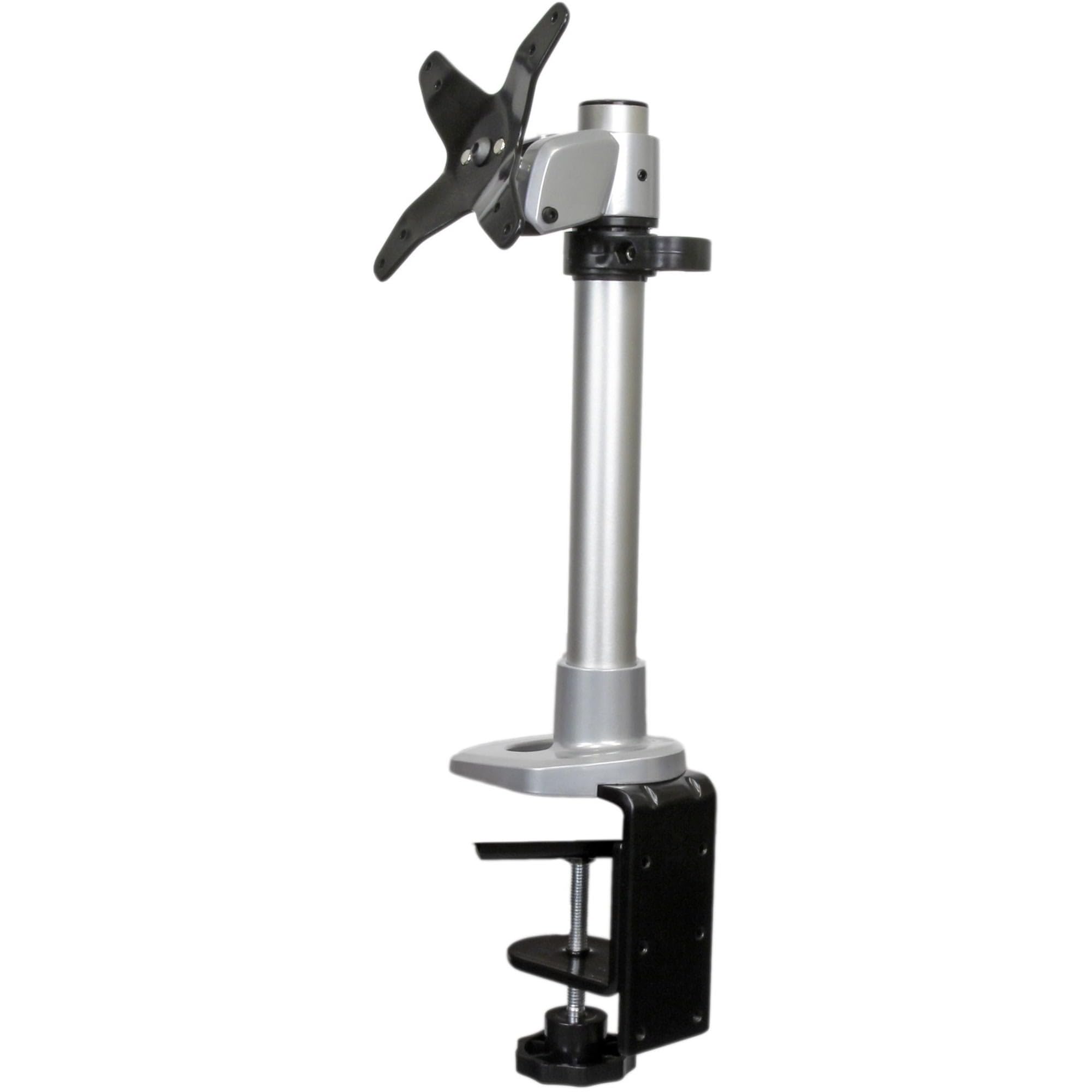 StarTech.com Monitor Desk Mount - Adjustable - Supports Monitors Up to 30" (30.9lb/14kg) - Premium Single Screen VESA Monitor Mount - Desk & Grommet Clamp -Silver (ARMPIVOT)