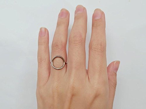 SOVATS Open Circle Ring For Women 925 Sterling Silver Rhodium Plated - Simple, Stylish &Trendy Nickel Free Ring, Size 6
