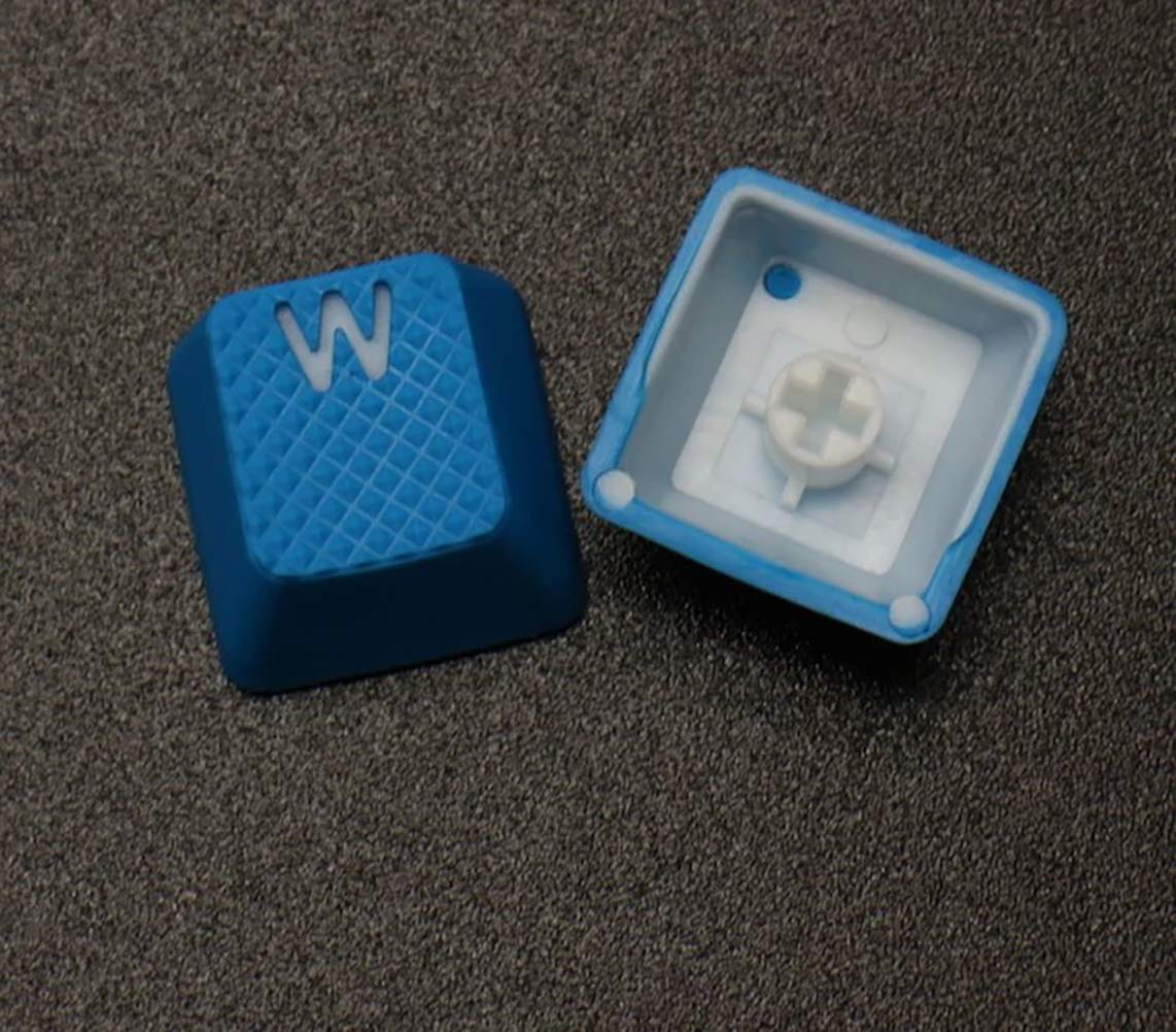 Rubber Gaming Backlit Keycaps Set - for Cherry MX Mechanical Keyboards Compatible OEM Include Key Puller (Sky Blue)