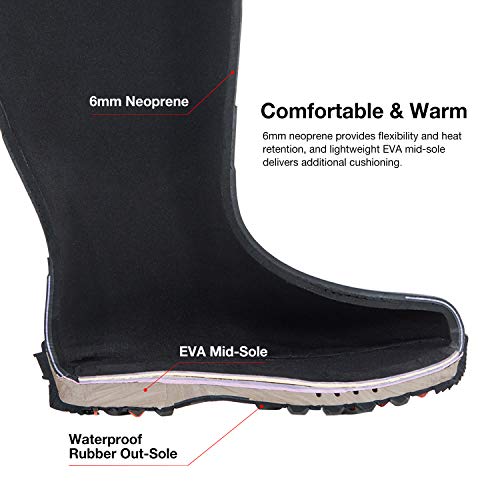TIDEWE Hunting Boot for Men, Insulated Waterproof Durable 16" Men's Hunting Boot, 6mm Neoprene and Rubber Outdoor Boot US Size 14