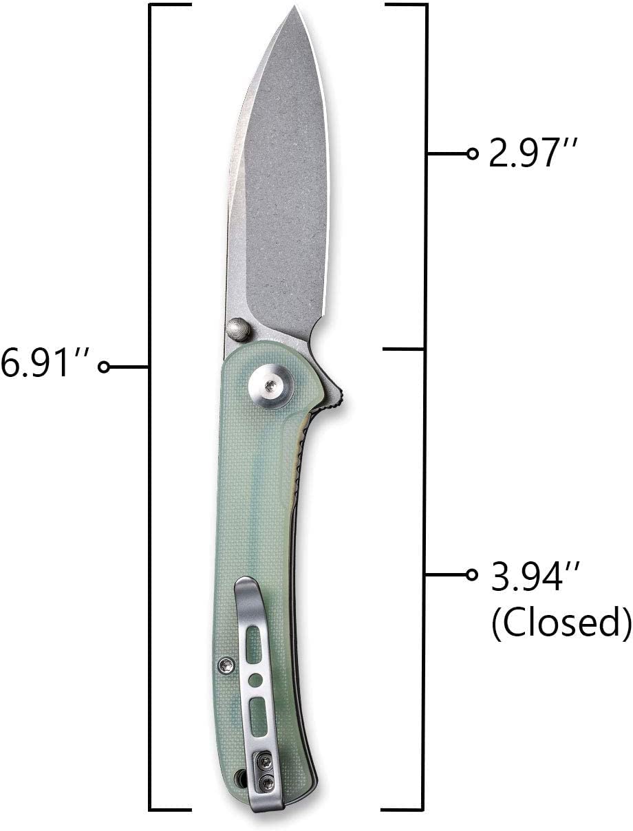 SENCUT Scepter Flipper Pocket Knife, Micarta Handle Lightweight Liner Lock Folding Knives With Reversible Pocket Clip For EDC Outdoor SA03D (Brown Micarta)