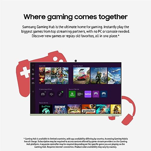 SAMSUNG 27" M80C UHD HDR Smart Computer Monitor Screen with Streaming-TV, Slimfit-Camera Included, Wireless Remote PC Access, Alexa Built-in (LS27CM80GUNXZA), Spring Green