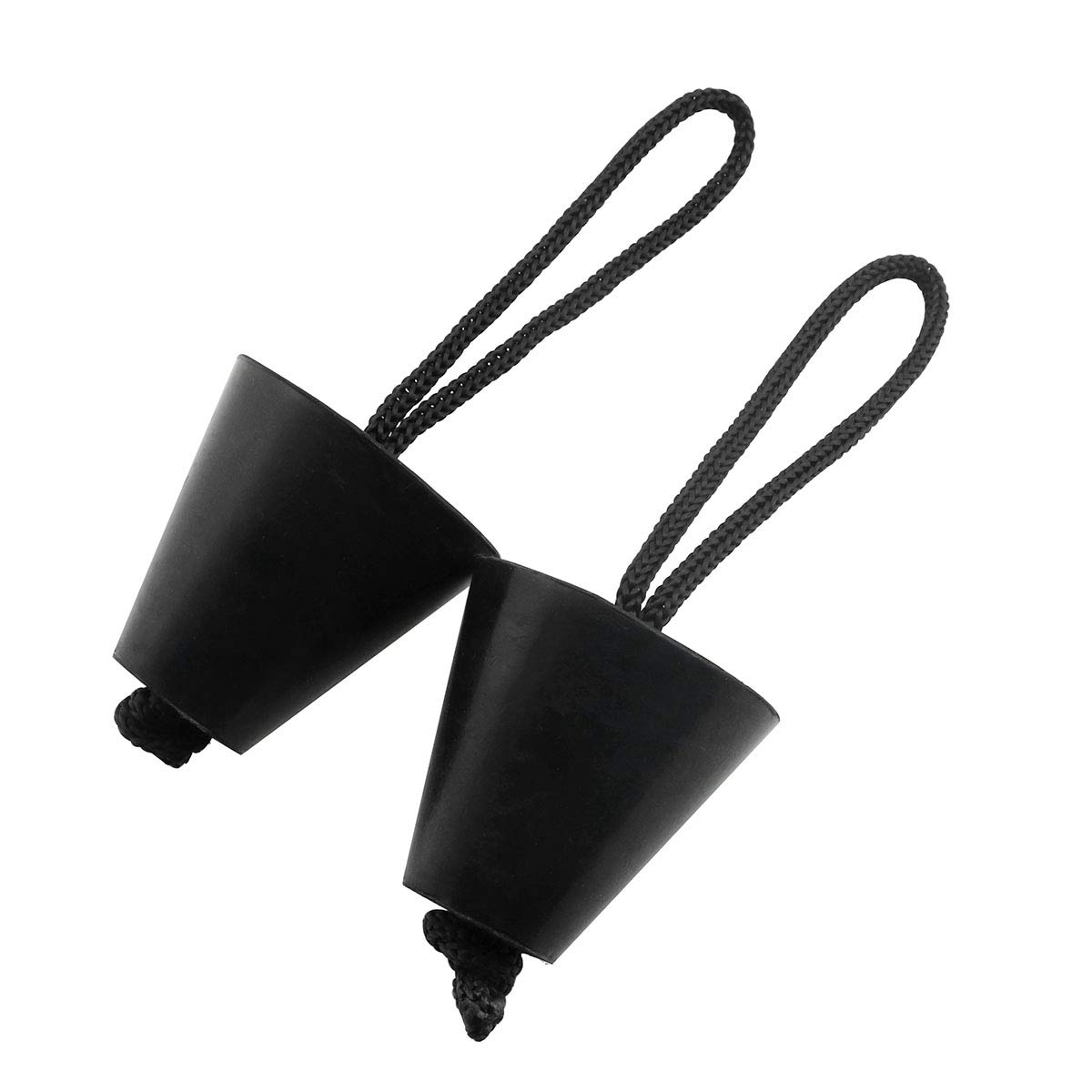 ZRM&E 2pcs Universal Kayak Scupper Plugs Black Kayak Rubber Plugs Canoe Drain Holes Stopper Bung Upper Width 4cm