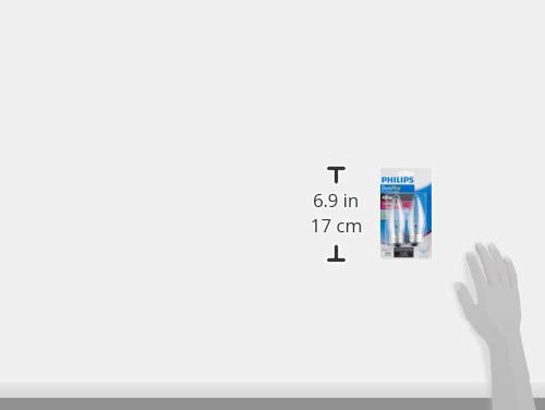 Philips LED 168286 40W B13 Duramax Sparkling Clear Deco Blunt Tip Dimmable Light Bulb, Soft White, 12 Pack