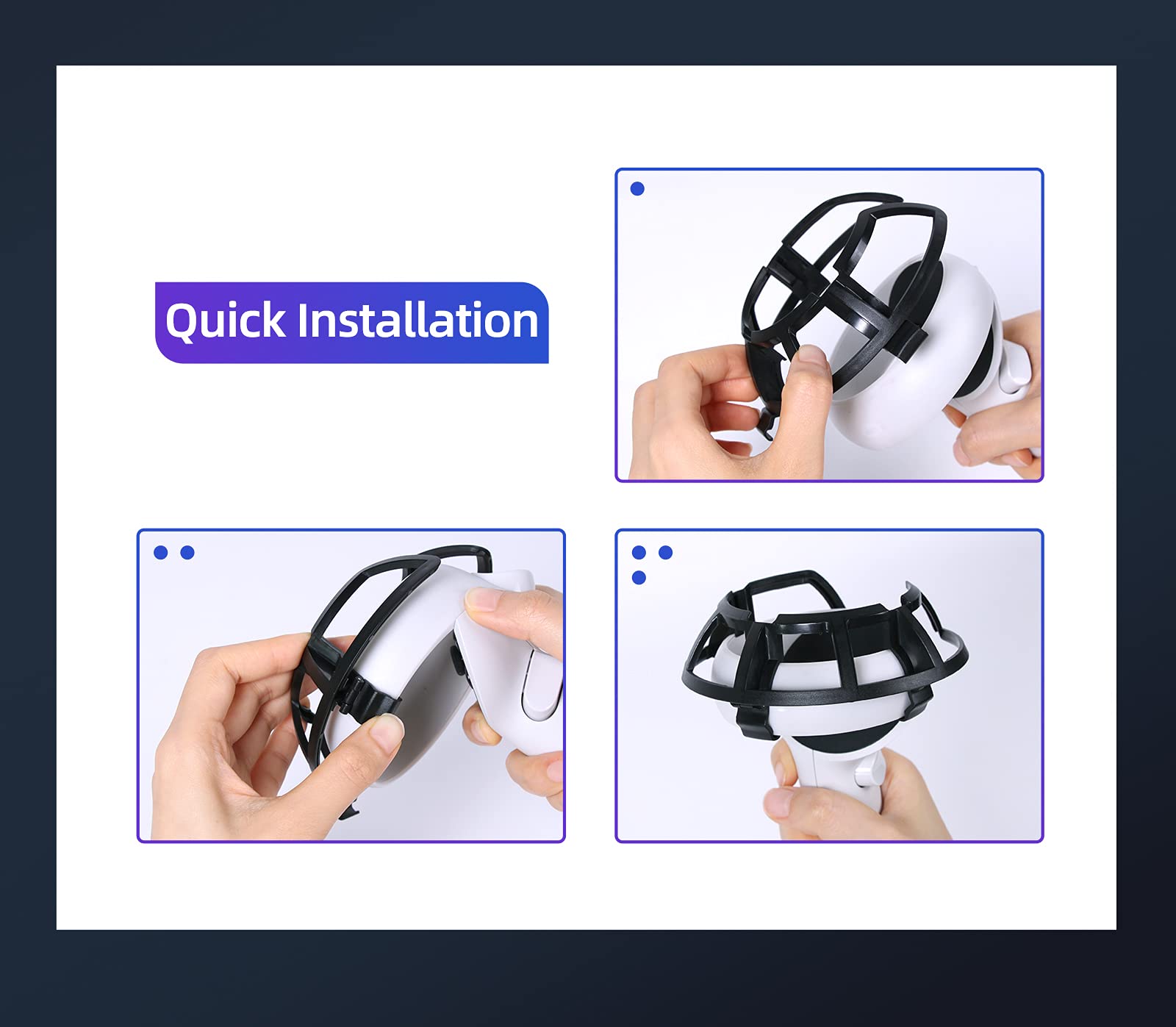 YBang Protective Guard Cover for Oculus Quest 2 Anti-Fall Anti-Shock One-Piece Full-Body Quick Release (Black)
