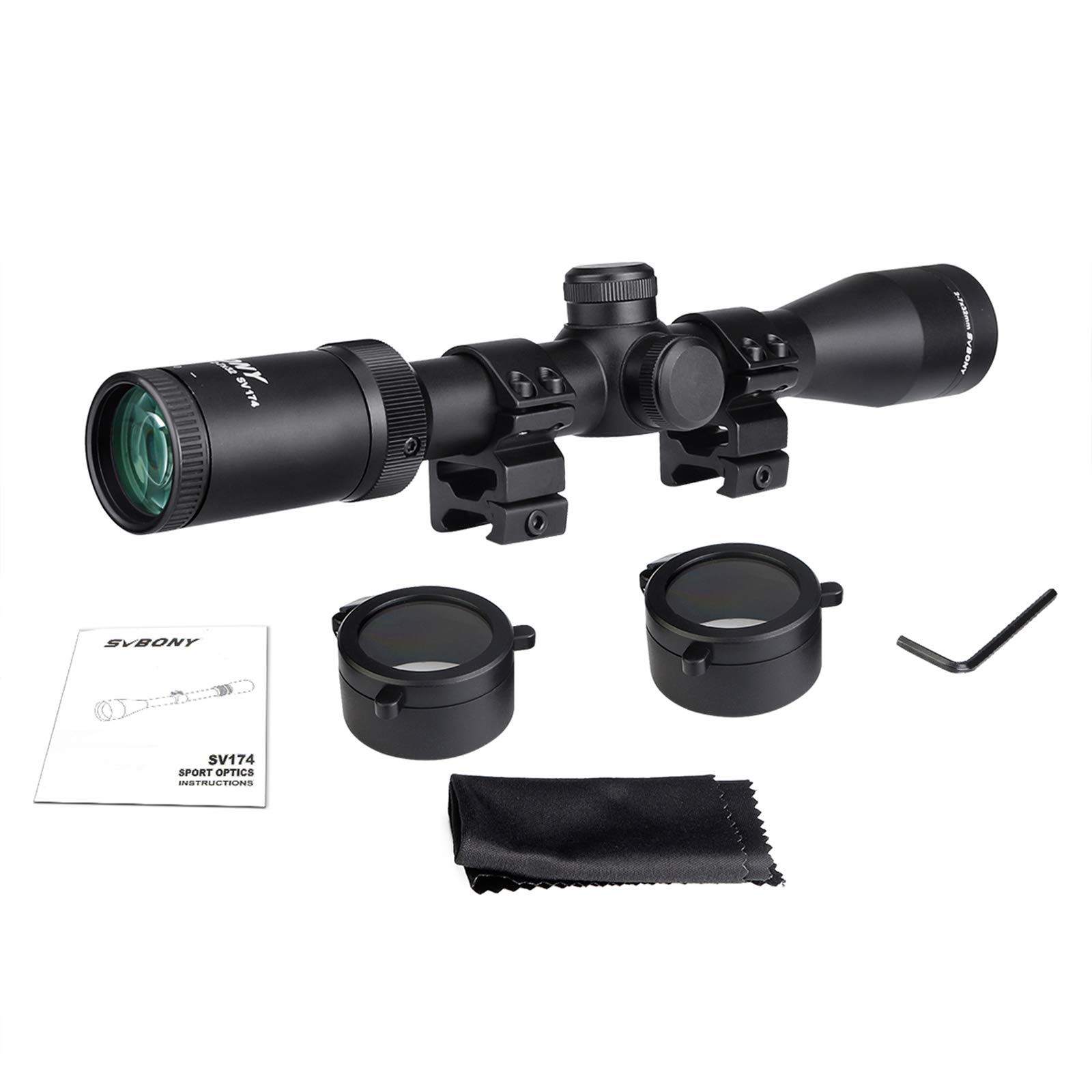 SVBONY SV174 Rifle Scope, Hunting Rifle Scope, 2-7x32mm Long Eye Relief Rifle Scope, a Fast-Focus Eyepiece, Medium Profile Scope Mount, SFP Rifle Scopes with Mil-dot Reticle,1 Inch Tube