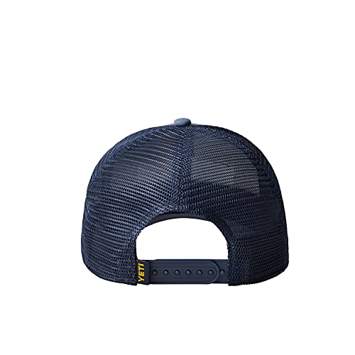 YETI Logo Badge Low Profile Trucker Hat, Navy/Yellow