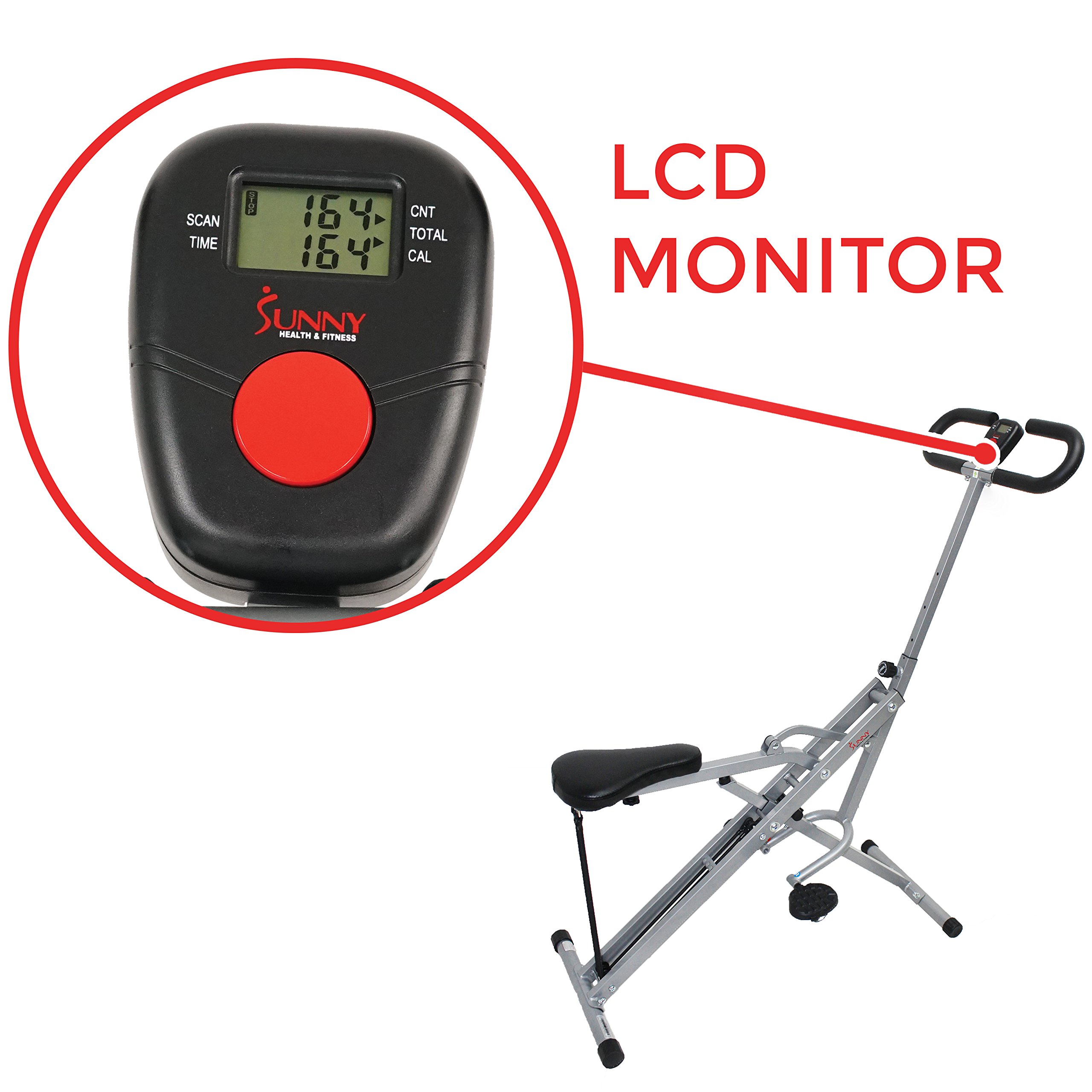 Sunny Health & Fitness Upright Row-N-Ride Rowing Machine