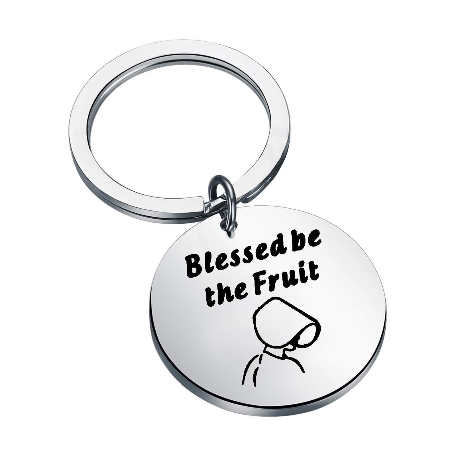 TIIMG Feminism Keychain Blessed Be The Fruit Quote Gift Feminist Jewelry Women Gift (Blessed be the Fruit)