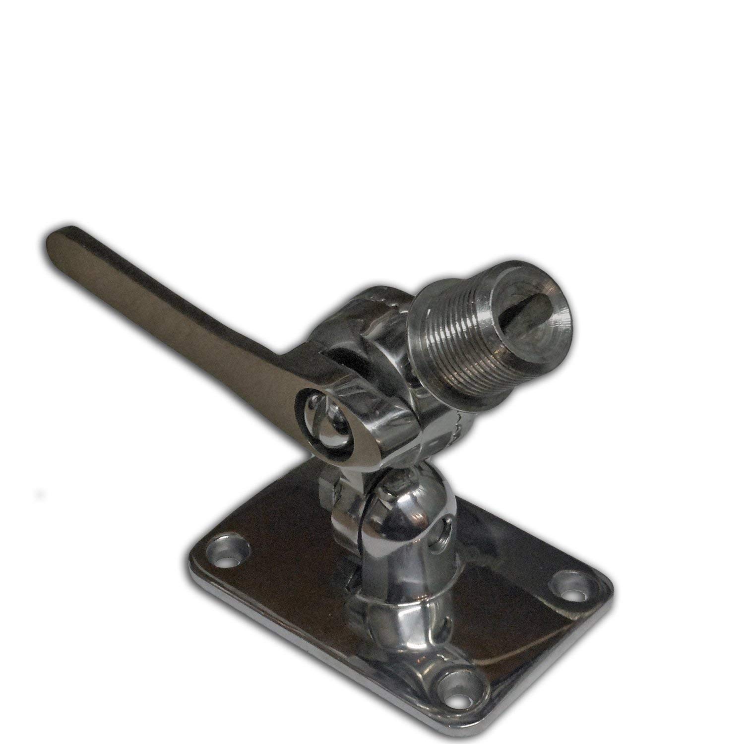Smart Marine VHF Antenna 316 Stainless Steel Adjustable Base Mount for Boats (1-Pack)