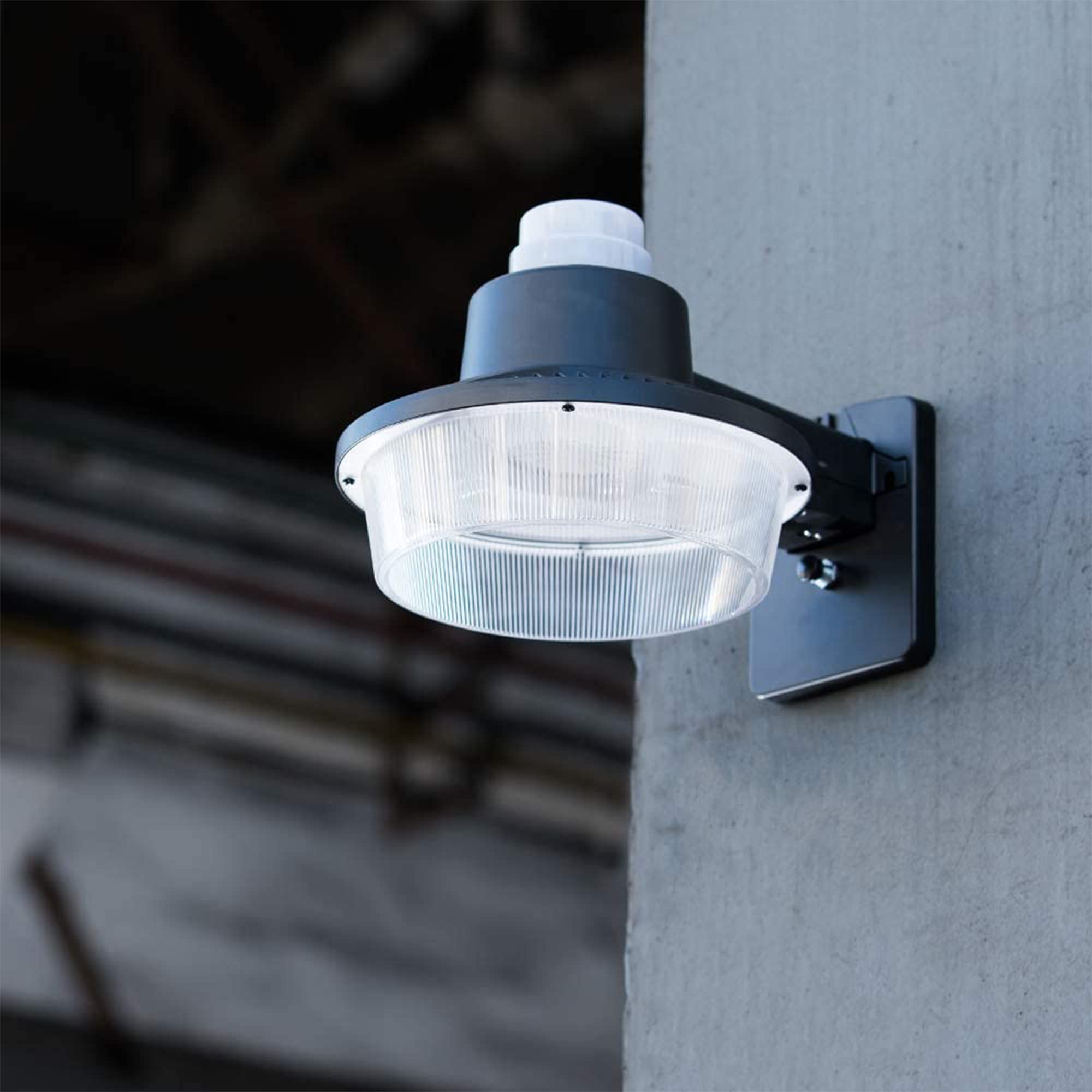 Stanley 500 Watt Equivalent 5000 Lumen Integrated LED Area Light with Dusk-to-Dawn Feature and Adjustable Temperature for Outdoor Spaces