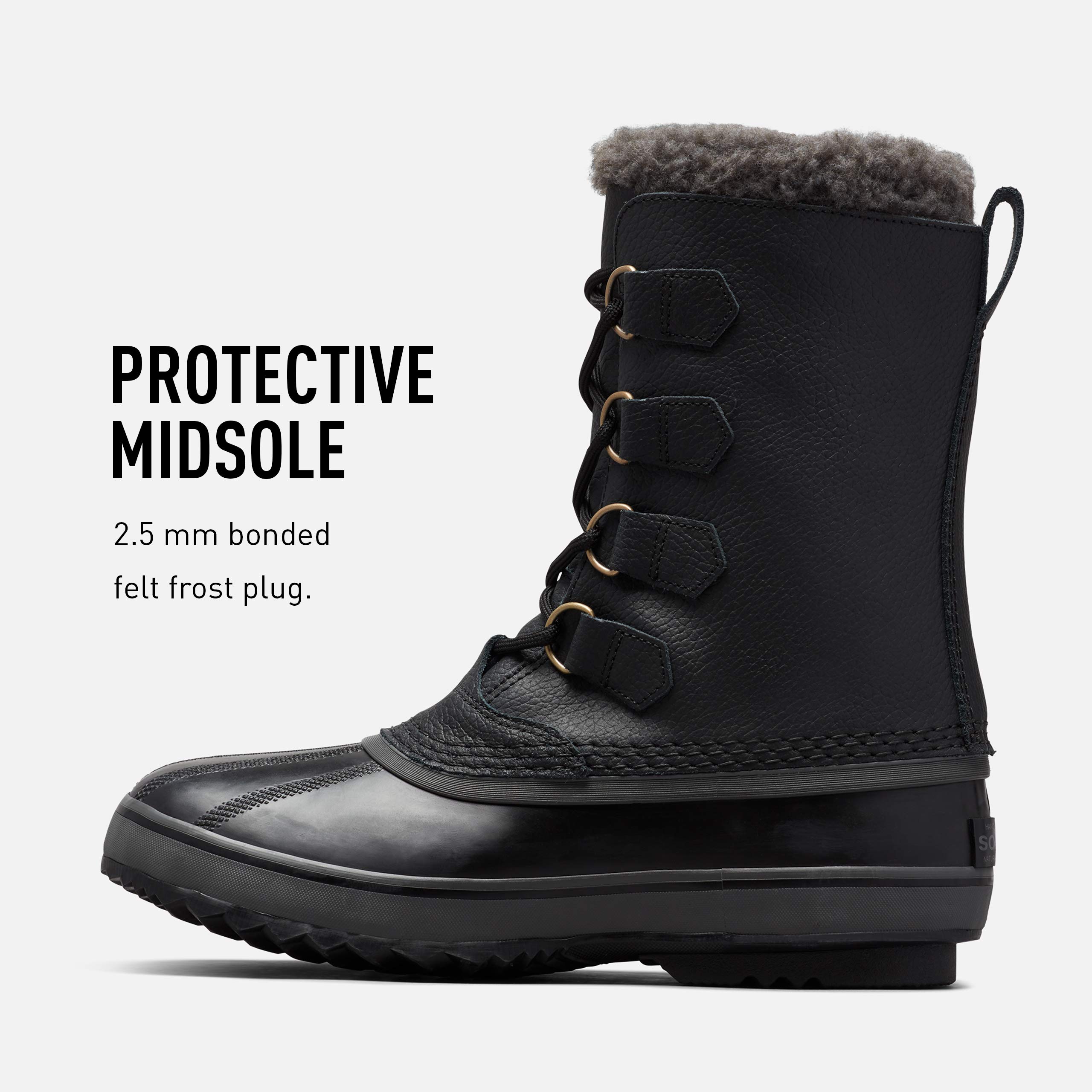Sorel Men's 1964 PAC T Boot β Black β Waterproof Leather Snow Boots β Size 13