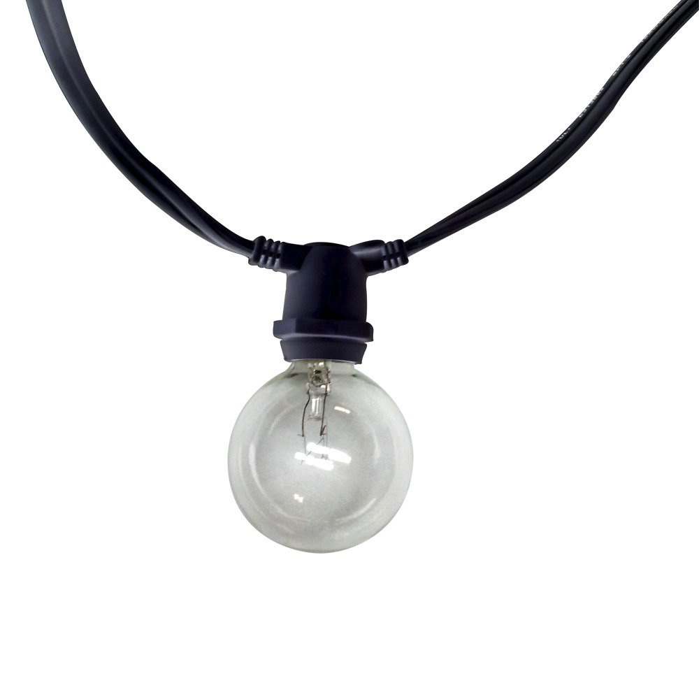 String Light Company C90012C Clear G50 Globe String Light Bulb with E17 Base, 7-Watt (Pack of 12)