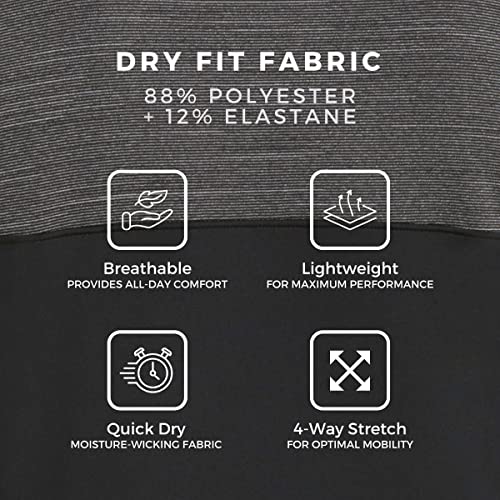 Three Sixty Six Quick Dry Golf Shirts for Men - Moisture Wicking Short-Sleeve Casual Polo Shirt Midnight Blue