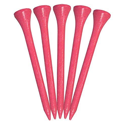 Pride Golf Tee, 2-3/4 inch Deluxe Tee, 50 Count Bag, Citrus Pink