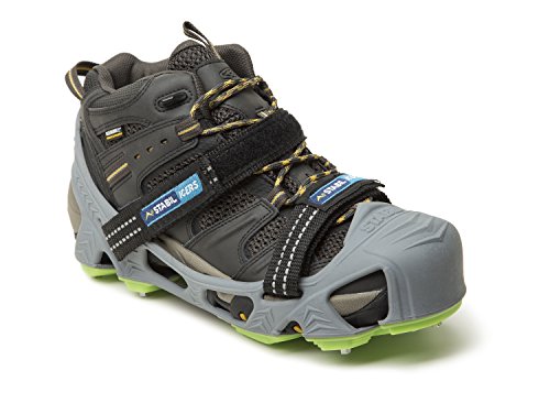 STABILicers Hike XP Traction Ice Cleat for Hiking in Snow and Ice, 1 pair, Large (10.5-13 Men), Gray/Green