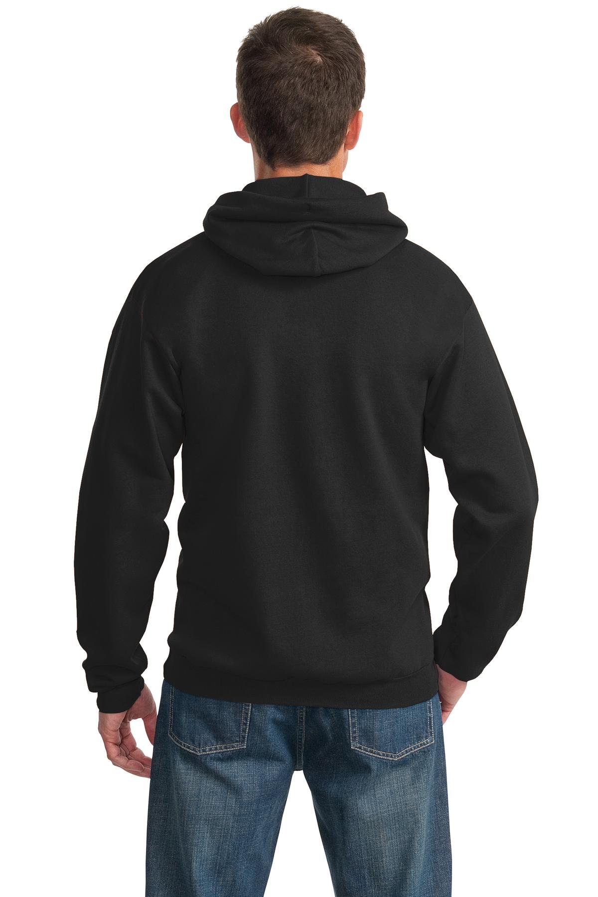 Port & Company Men's Ultimate Pullover Hooded Sweatshirt XL Jet Black