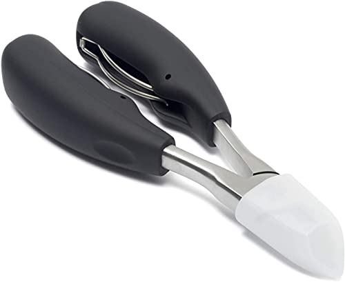 Toe Nail Clippers for Thick Nails β KLIPP Toenail Clippers Ingrown and Cuticle Nipper Trimmer Made of Rustproof Stainless Steel with Short Curved Blades, Ergonomic TPU Grips and Dual Spring Mechanism