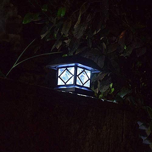 Zhangl Outdoor Post Lights Decorative Columns Solar Column Headlight Wall Lamp Outdoor Fence Fence Light Rainproof Home Fence Garden Light Post Lantern Modern Outdoor Lighting
