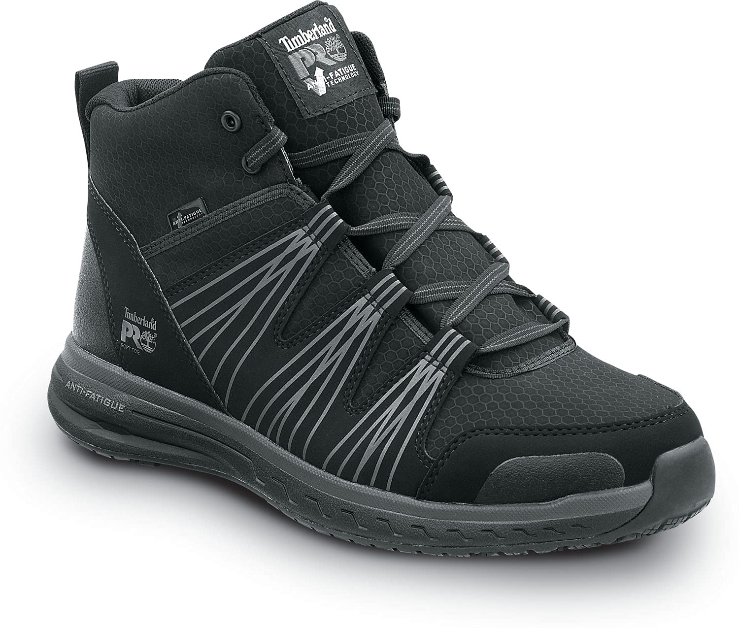 Timberland PRO Powerdrive, Men's, Black, Soft Toe, EH, MaxTrax Slip Resistant High Hiker (11.0 M)